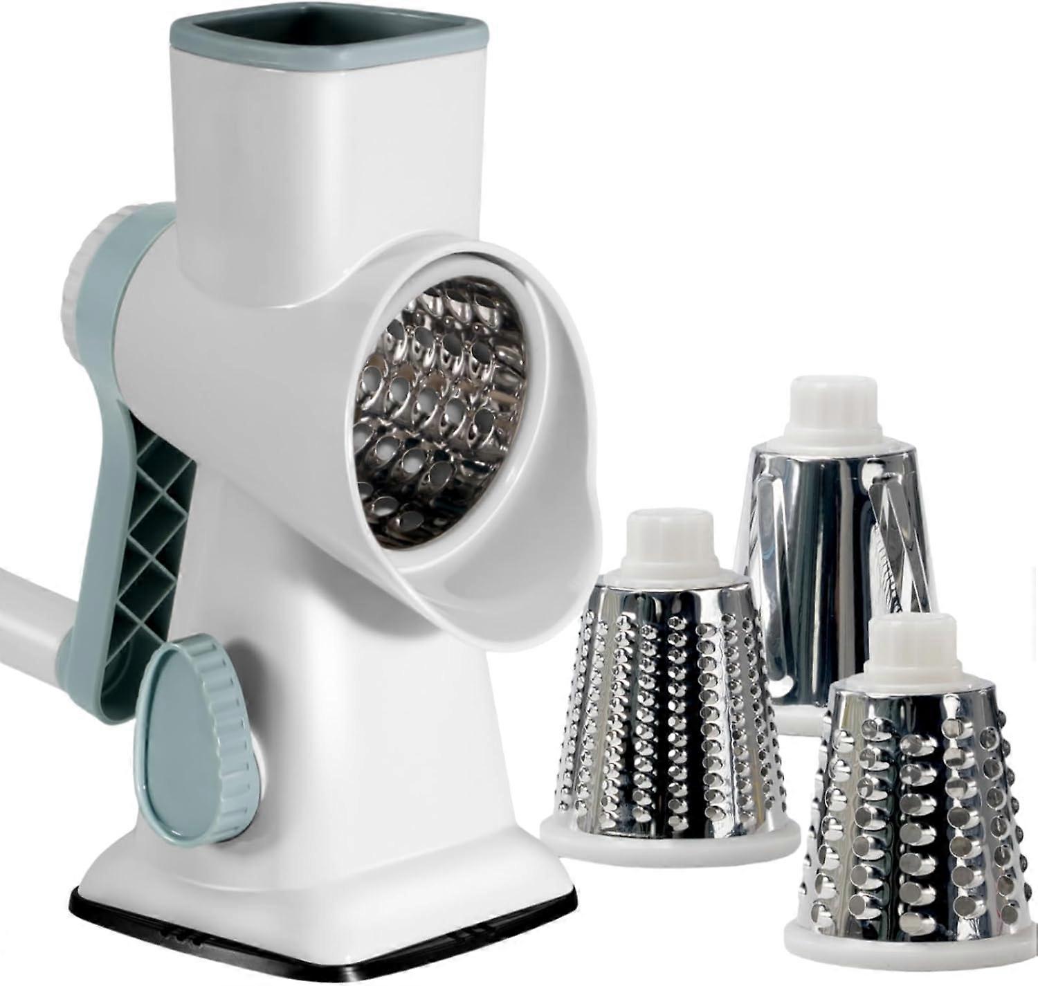Rotary Grater with 3 Blades for Slicing, Coarse Grating, for Kitchen ...