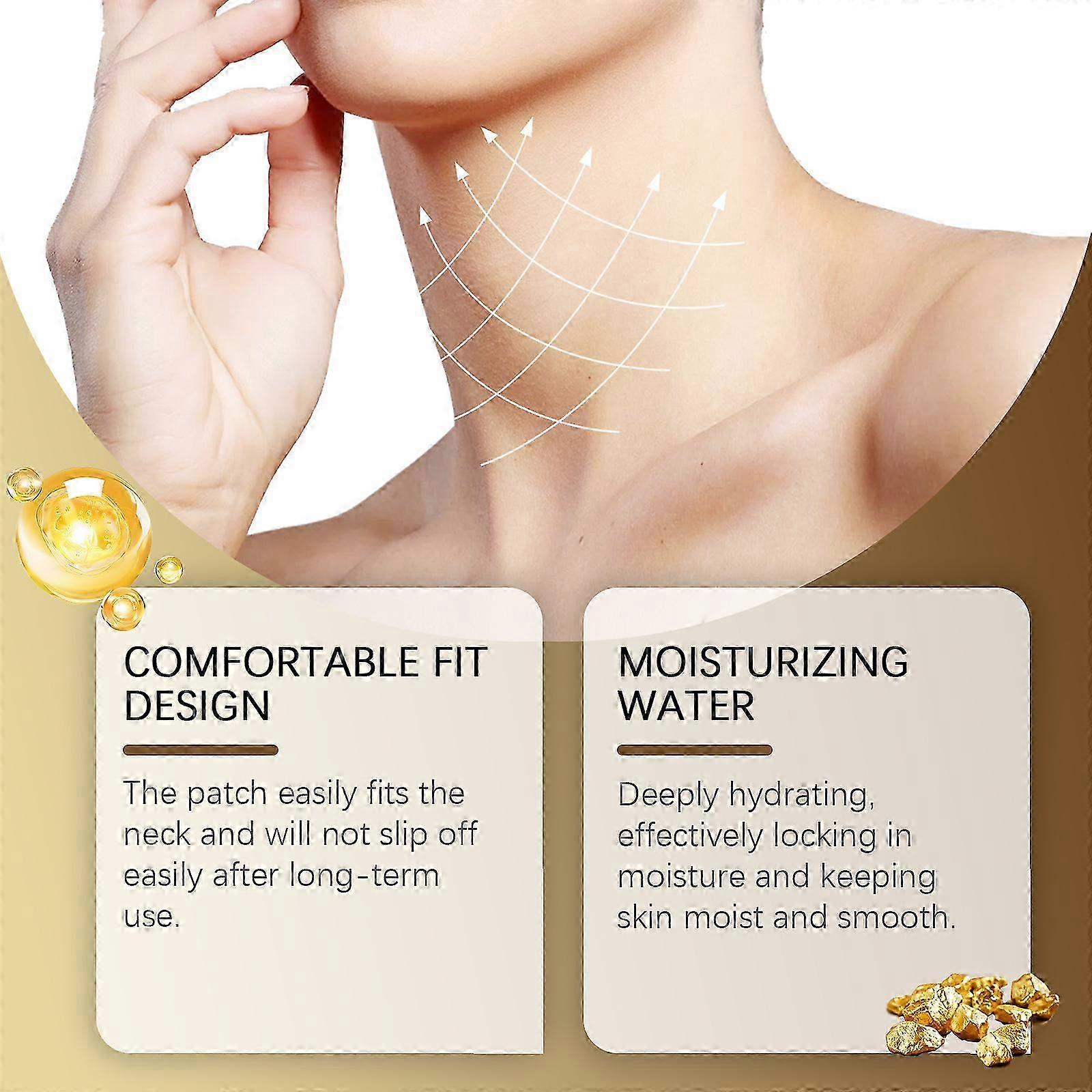 Neck Wrinkle Patches, 24K Gold Collagen Neck Fine Line Pads, Firming Tightening & Moisturizing ...