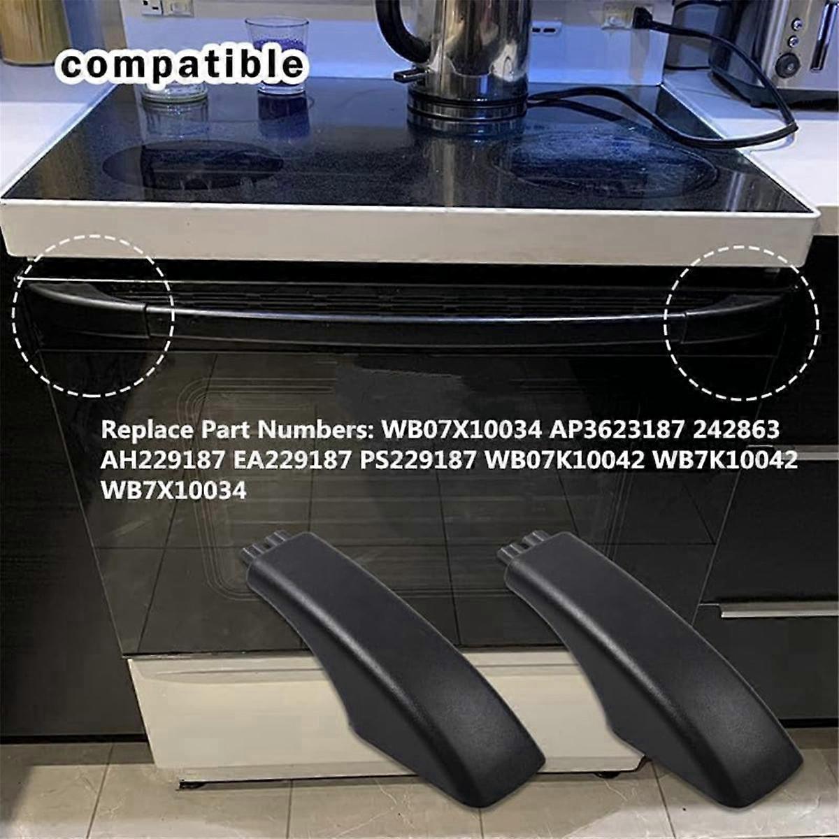 Handle End Cap (Black) Part WB07X10034 Oven Replacement AP3623187 ...