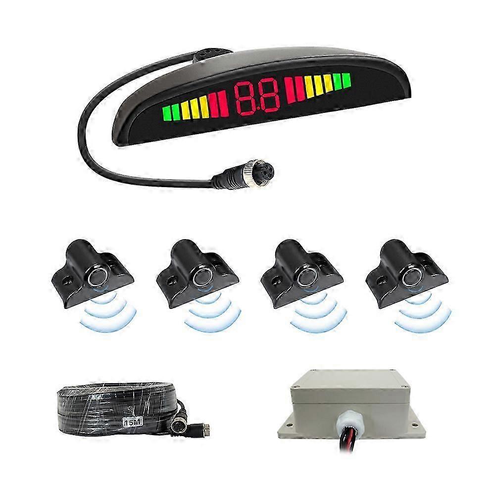 12v~24V Truck Reversing Radar System With 4 Waterproof Parking Sensors ...