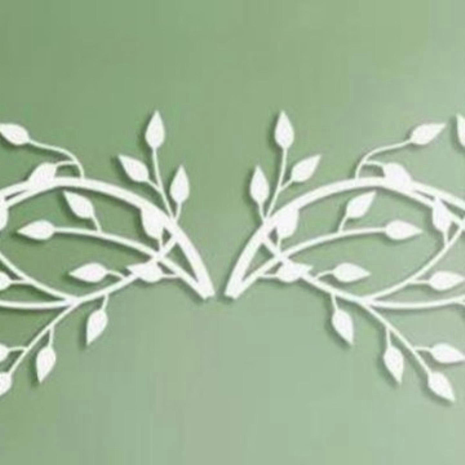 Hanging Wall Sculpture Modern Indoor Garden Metal Leaf Branch Wall Art ...