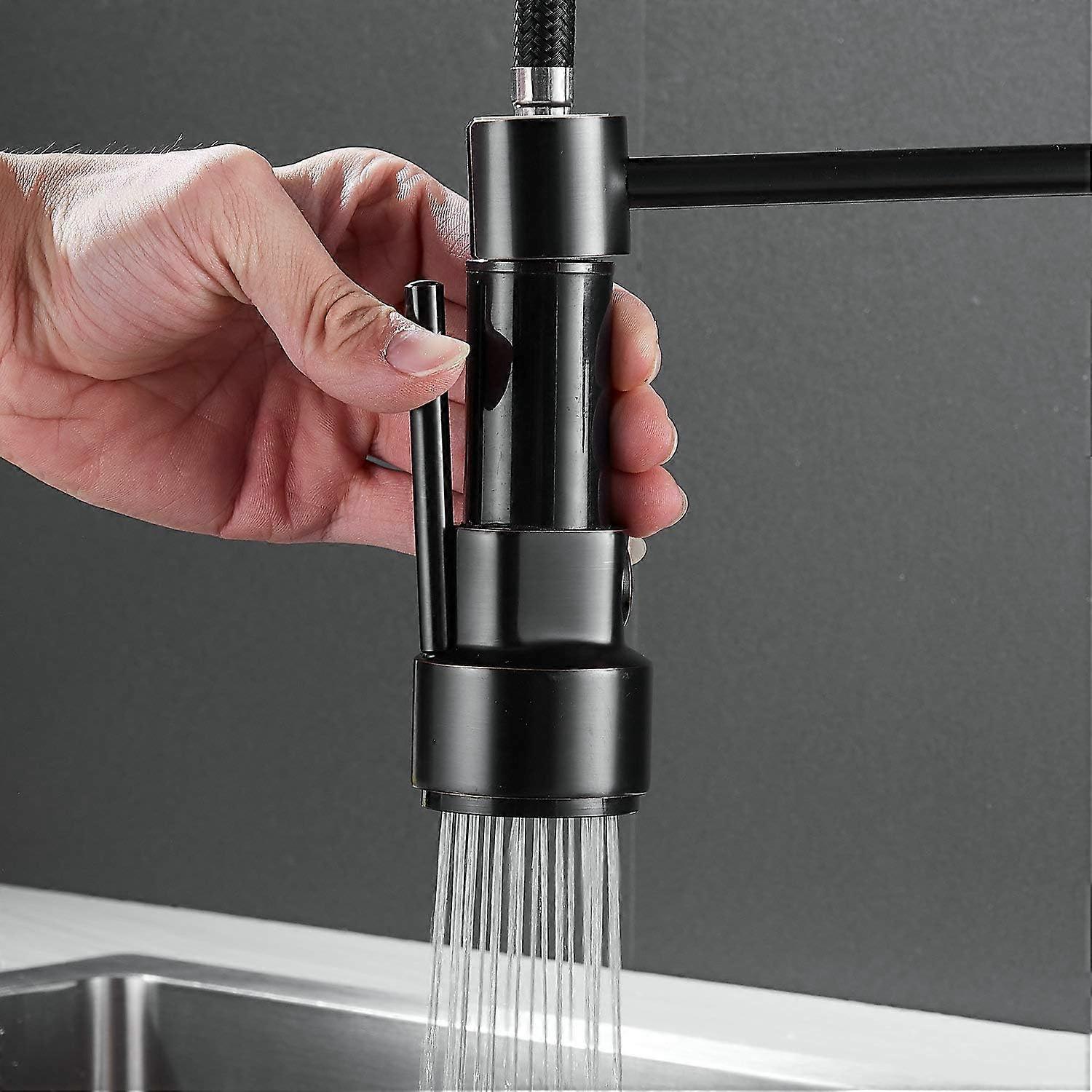 Kitchen Faucet with Pull Down Sprayer Modern Single Handle Kitchen Sink ...