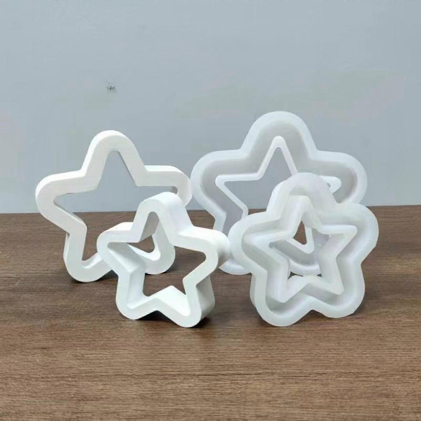 3Pcs Hollow Out Star Molds, Star Shaped Silicone Molds for DIY Room ...