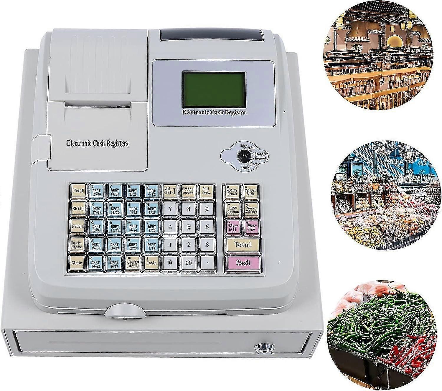 Cash Register, Electronic Cash Register with Removable Cash Tray and ...