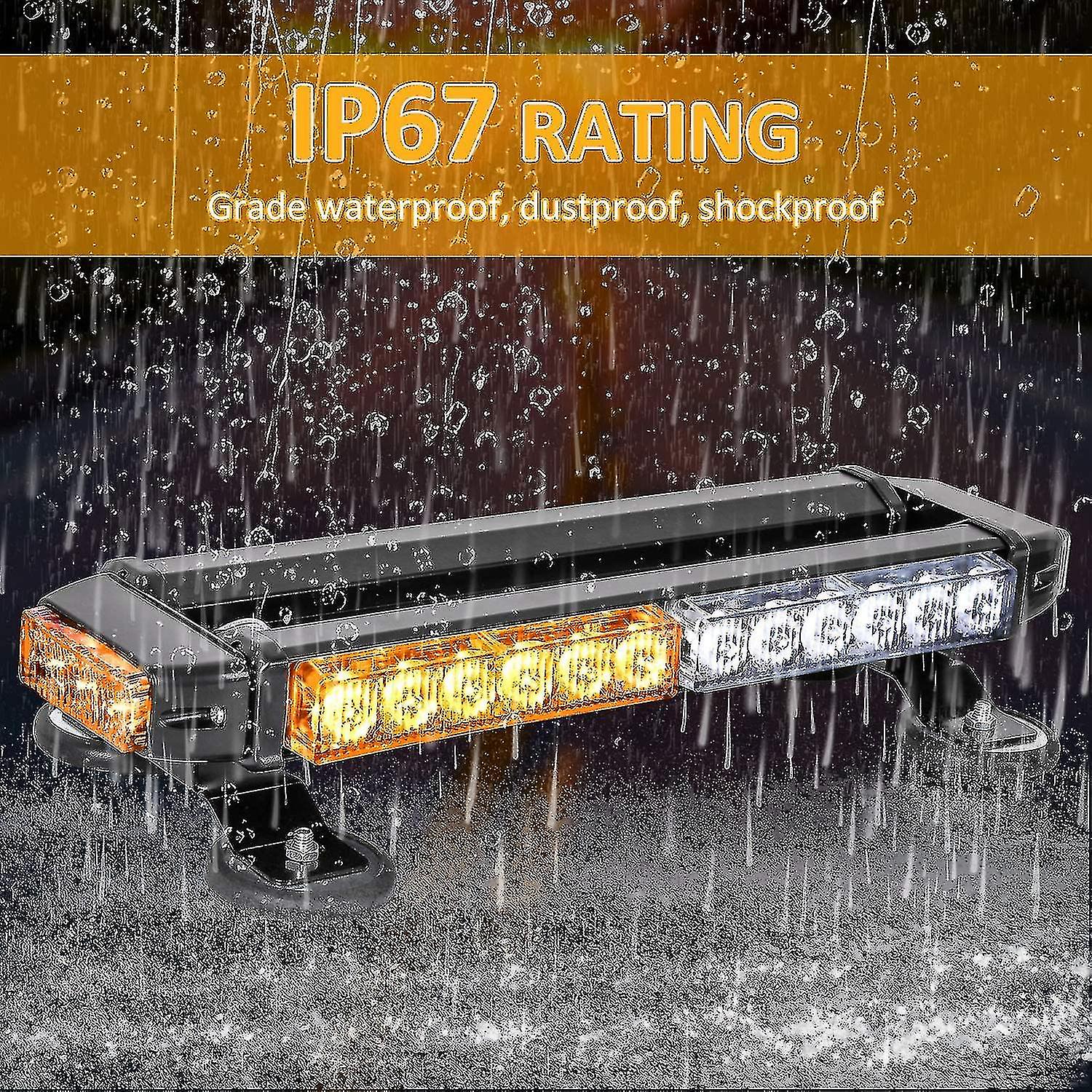 Led Strobe Light Bar - 30 Led High Intensity Emergency Hazard Warning ...