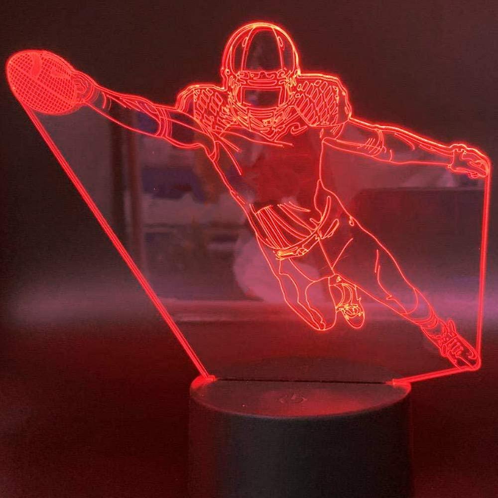 Veeki 3d Rugby Football Soccer Player Night Light Lamp Illusion Led 7 ...