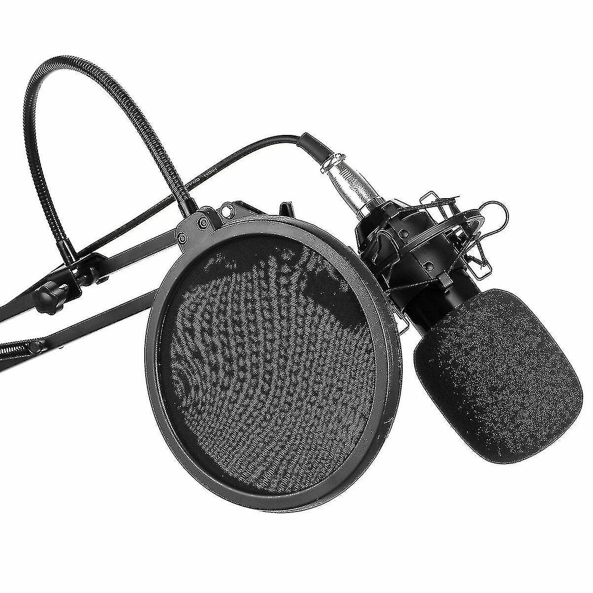 Pro Condenser Microphone Kit Studio Suspension Boom Scissor Arm Stand ...