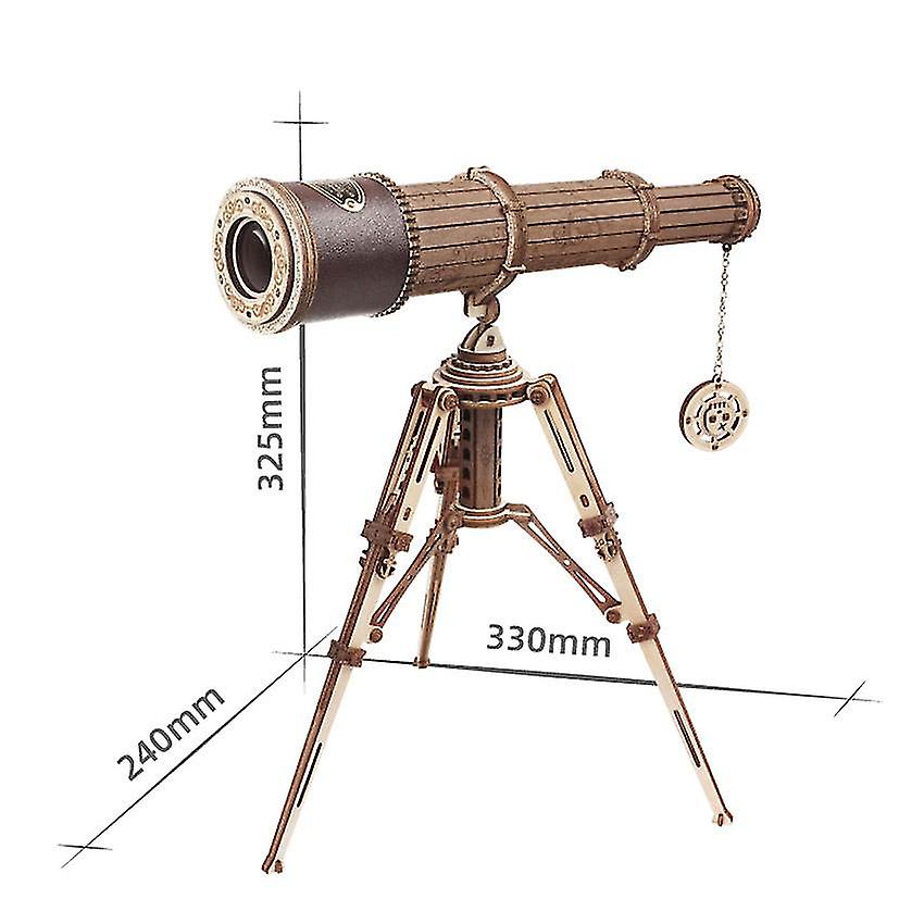 Telescope 3d Puzzles For Adults, Diy Wooden Model Building Kit ...