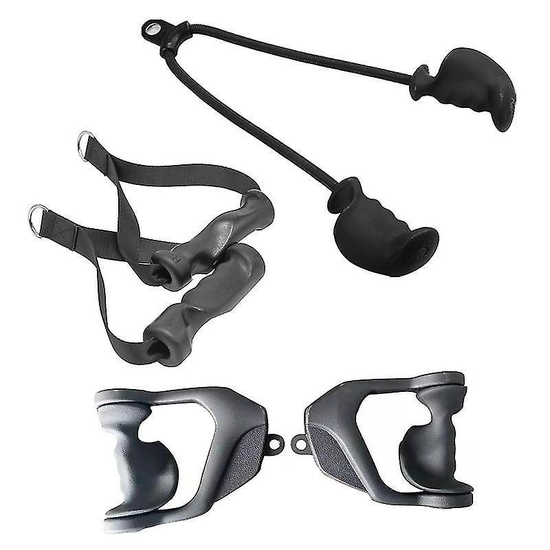 Gym Triceps Ropes Fitness Heavy Duty Pull Down Grip Handles Back Arm ...