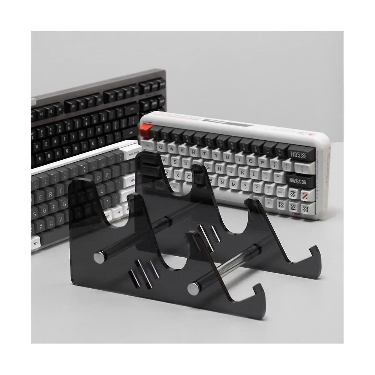 Keyboard Stands 3-tier Mechanical Keyboard Display Stand Black Acrylic ...