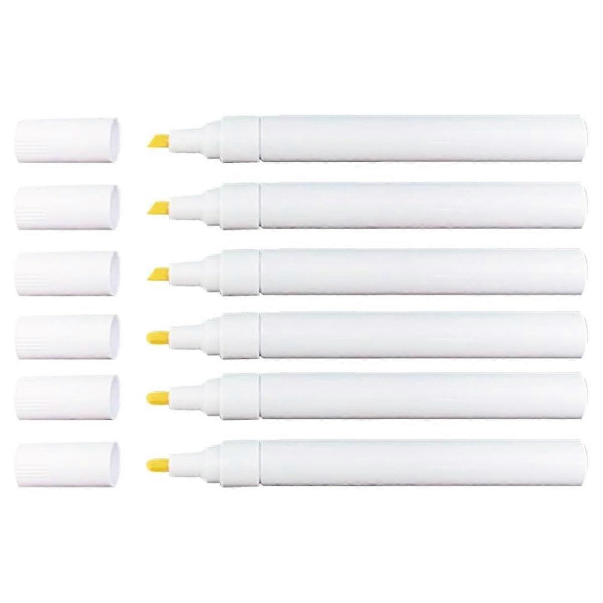 6 Pack Empty Refillable Paint Pens, 3mm/6mm Round and Slanted Tips for ...