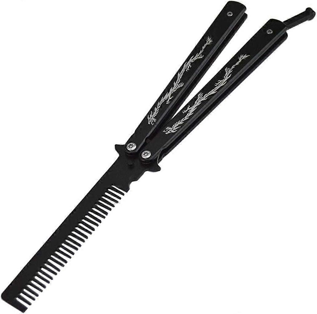 Butterfly Comb Stainless Steel Folding Comb Balisong Metal Comb Tool ...