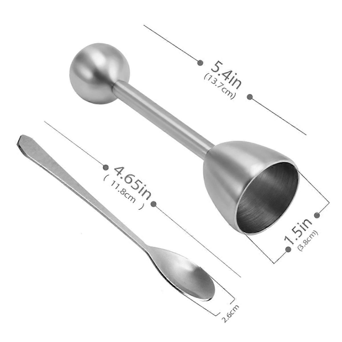 Stainless Steel Egg Cracker Topper Set,Hard Boiled Eggs Separator ...
