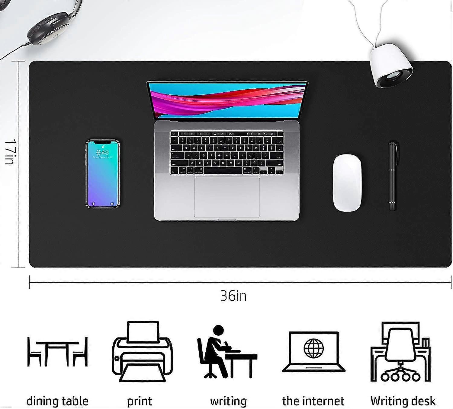 Leather Desk Pad Protector,mouse Pad,office Desk Mat, Non-slip Pu ...