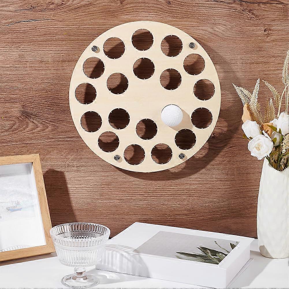 Golf Ball Display Holder Wood 19 Holes Golf Ball Wall Mount Display ...