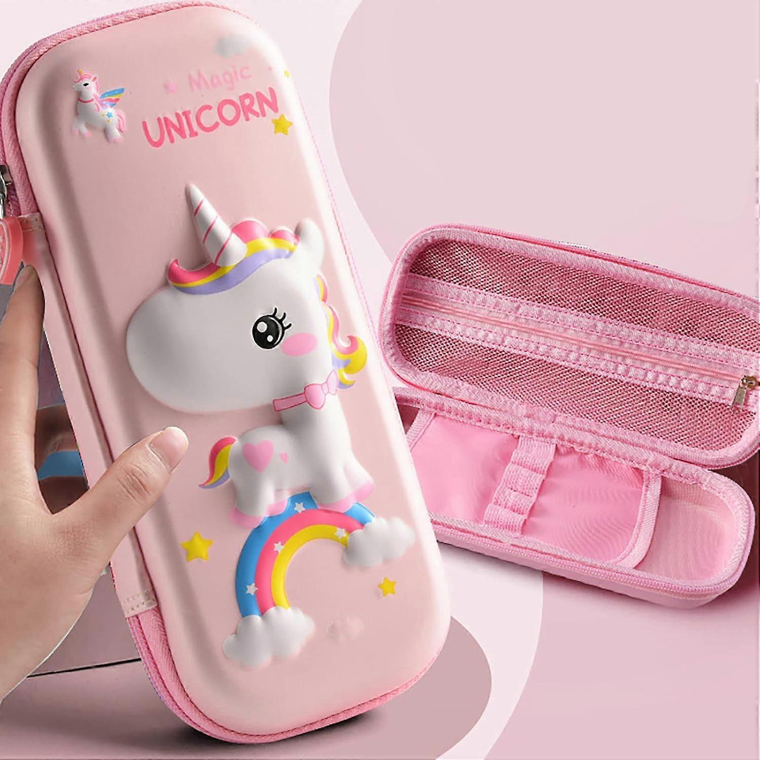 3D Pencil Case for Kids, Waterproof Pencil Box with Compartments Cute ...
