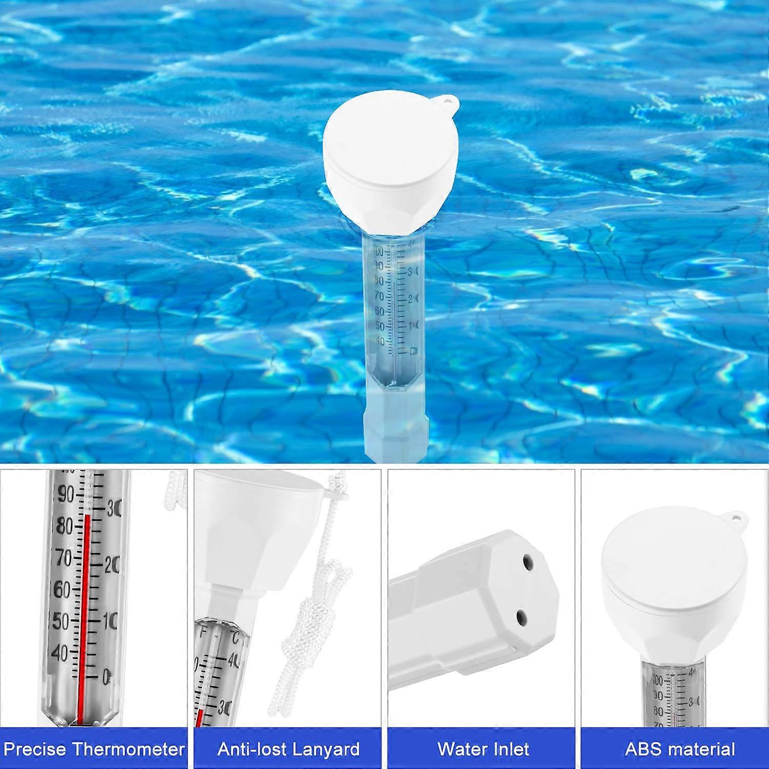 Swimming Pool Floating Thermometer, Pool Thermometer with Rope (Type 2 ...