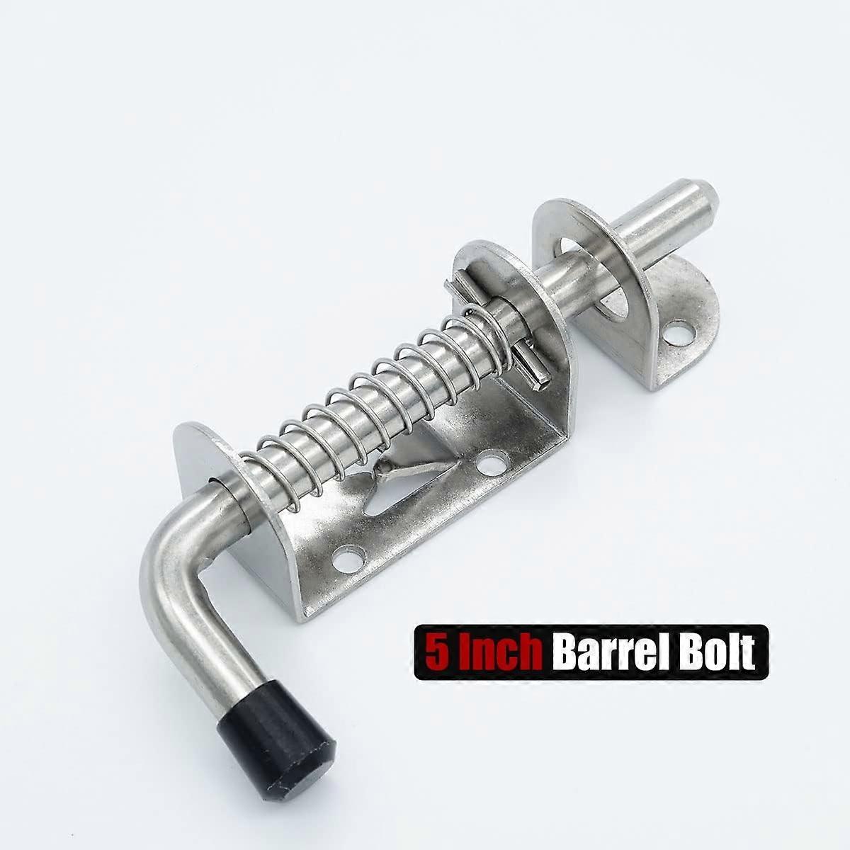 Spring Loaded Barrel Bolt Latch, Heavy Duty 304 Stainless Steel ...