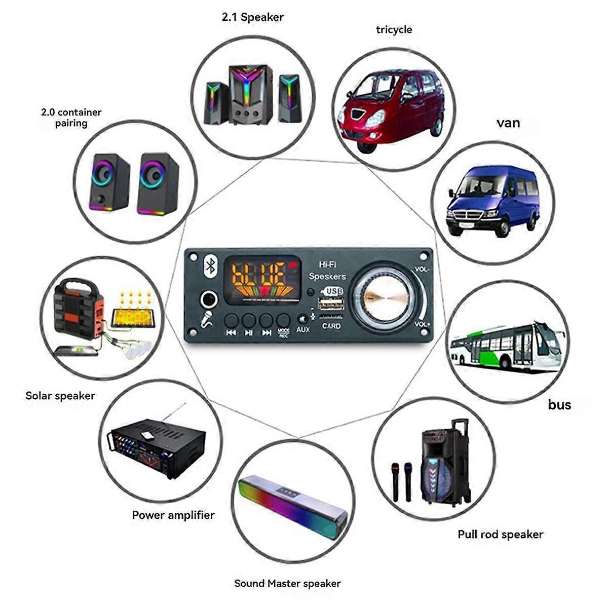 Bluetooth Audio Decoder Amplifier Board 2x80W 160W Amplifier Audio ...