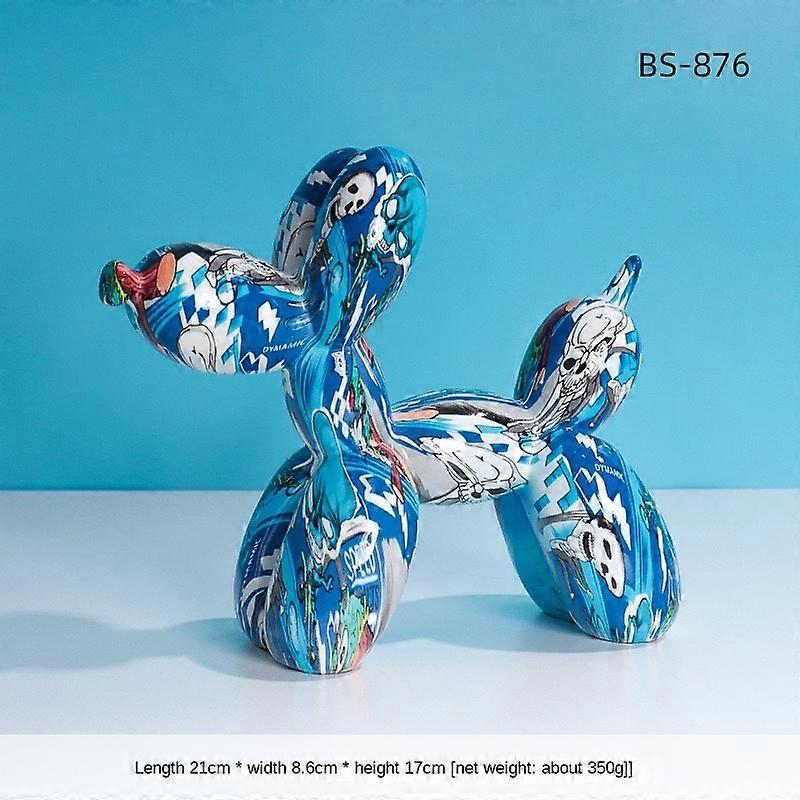 Nordic Modern Art Resin Graffiti Sculpture Balloon Dog Statue Creative ...