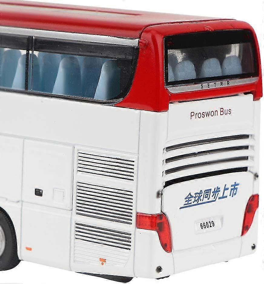 Children's Mini Double Decker Bus Model Toy With Light And Music (white ...