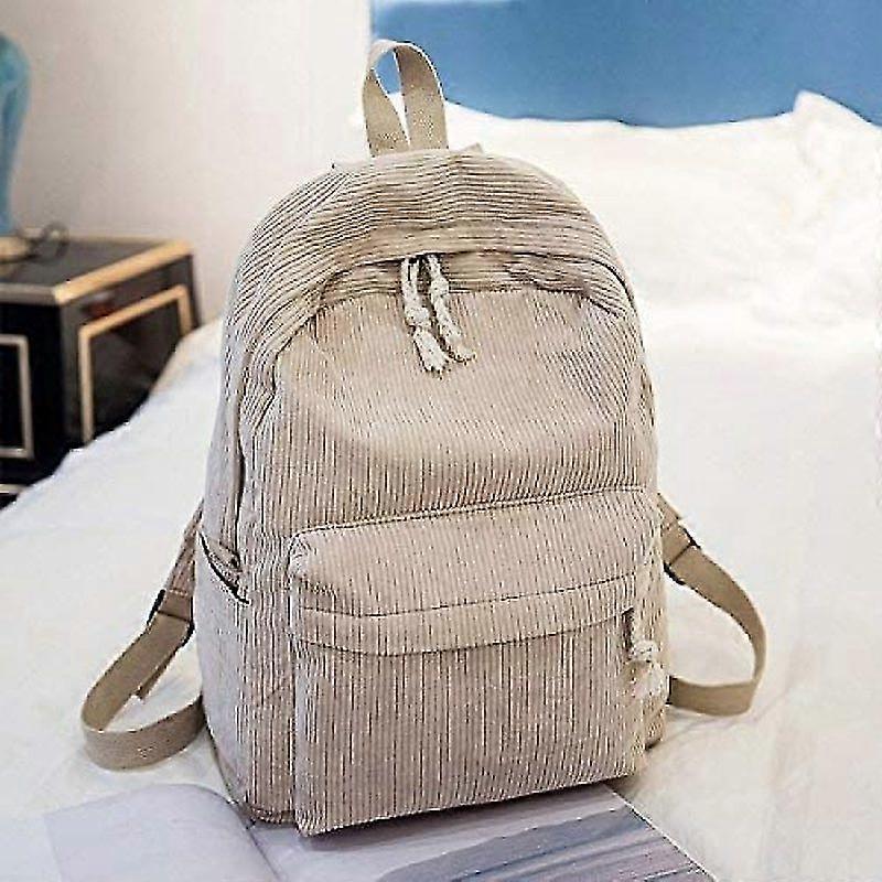 Backpack Style Soft Fabric Backpack Female Corduroy Design School ...