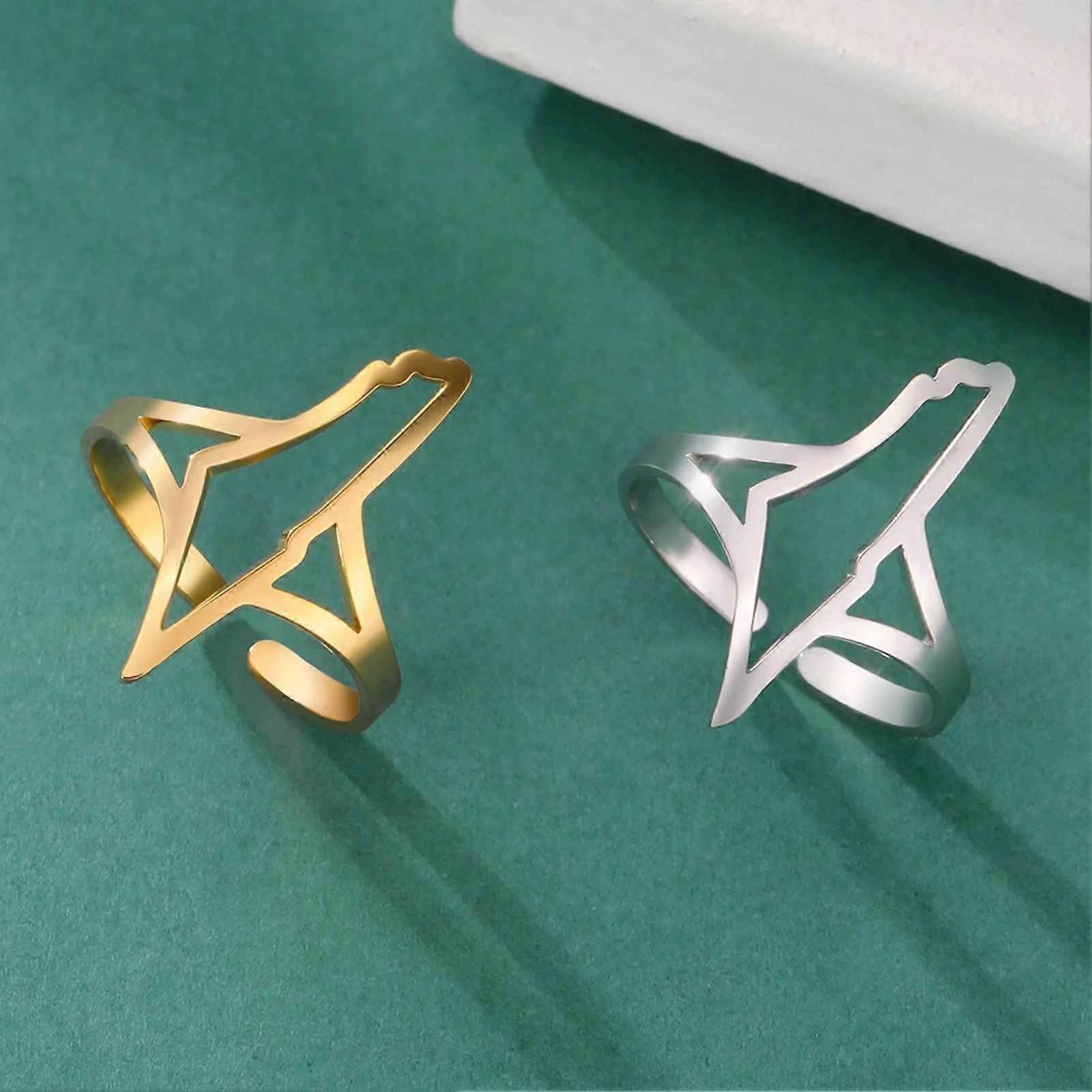 Steel+Gold ColorIsrael Palestine Map Finger Rings Stainless Steel ...