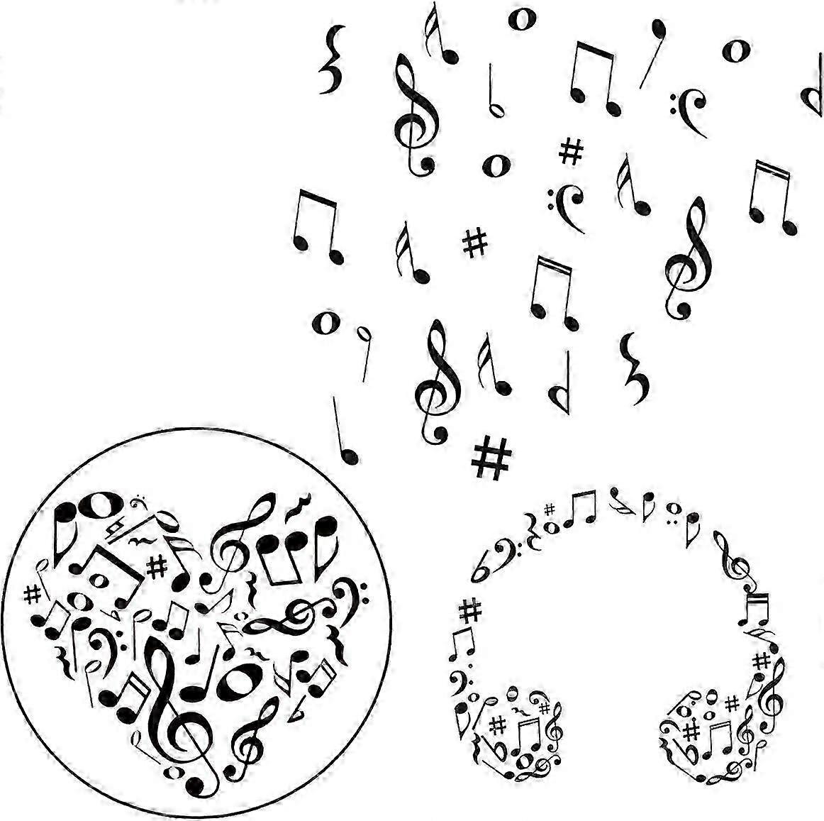 Musical Note Wall Decals Music Wall Stickers PVC Material Decals for ...