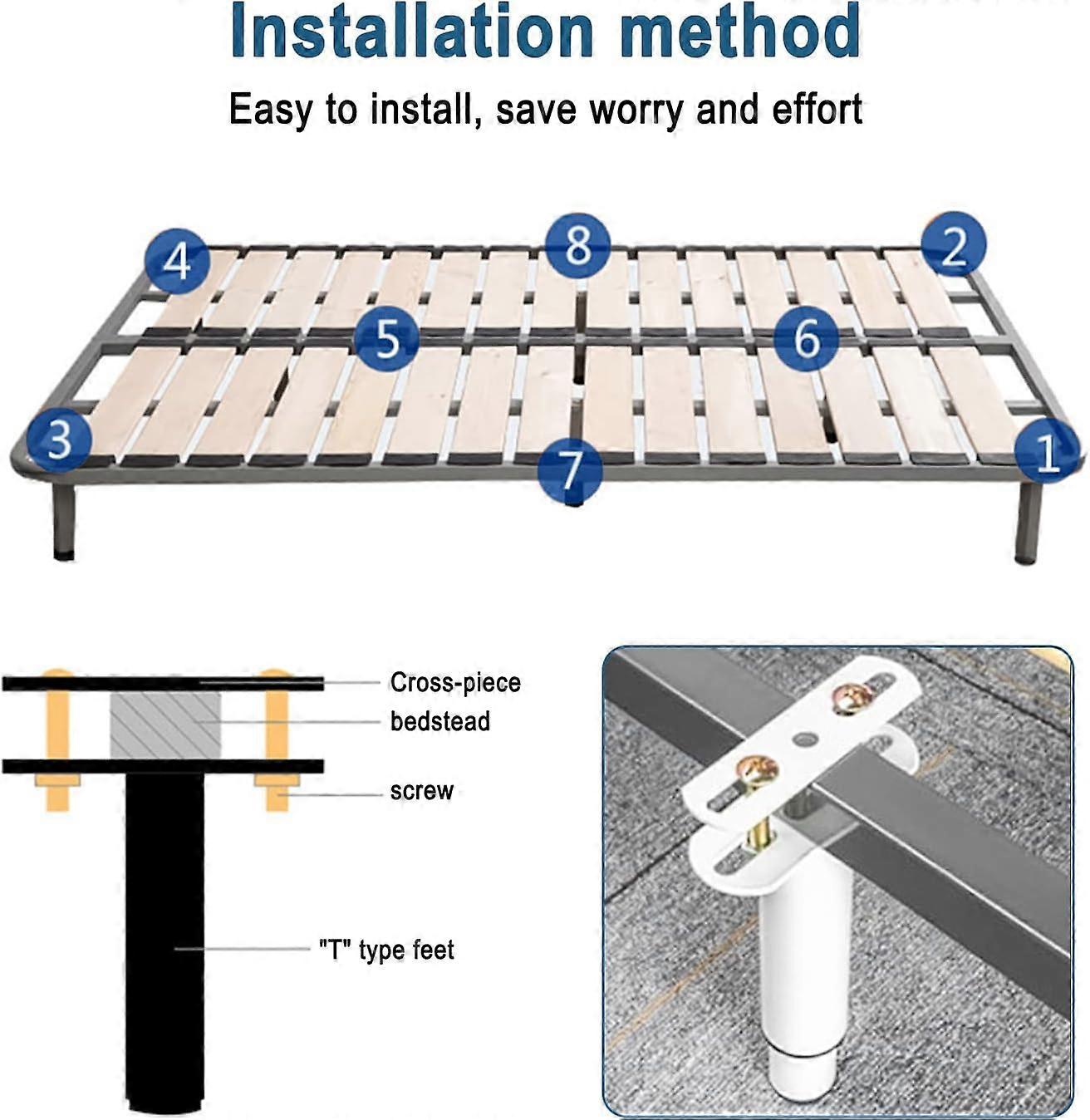 Adjustable Bed Legs, Metal Furniture Support Legs Heavy Duty ...