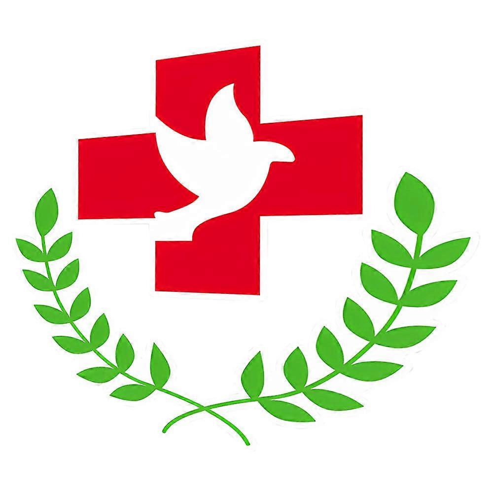 Glossy Adhesive Decal First Aid Kit Sticker Decal - Red Cross Emergency ...