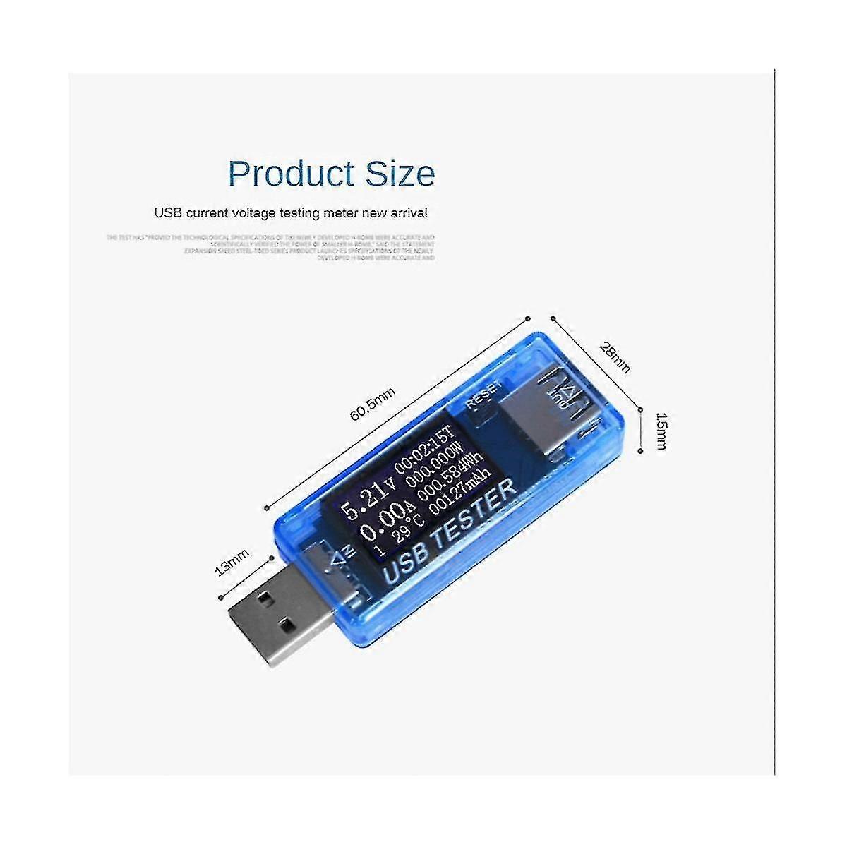Usb Tester Dc Power Meter 4v-30v Digital Voltmeter Volt Meter Power ...
