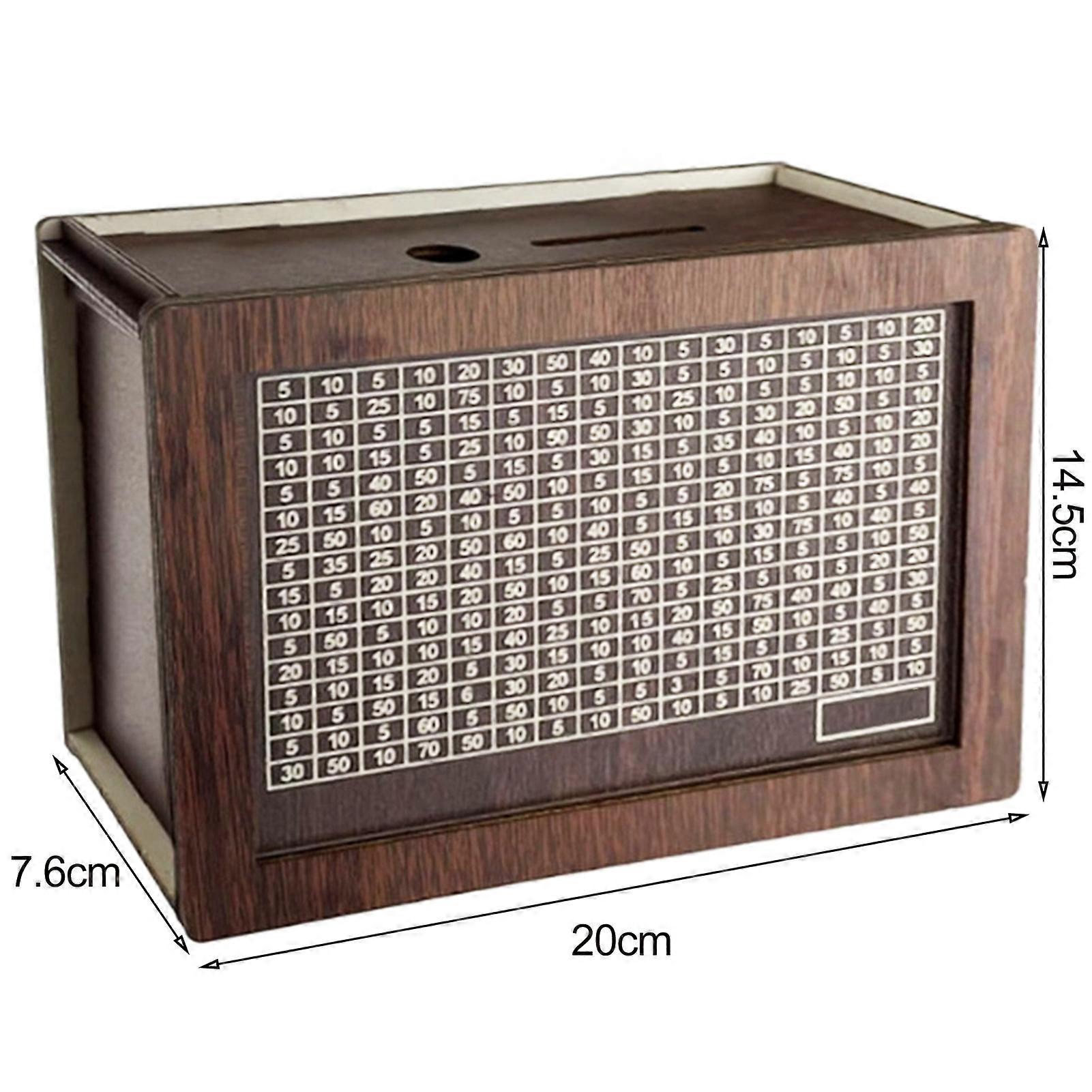 Wood Money Box with Counter Pen Large Capacity 1000/2000/3000/5000 ...