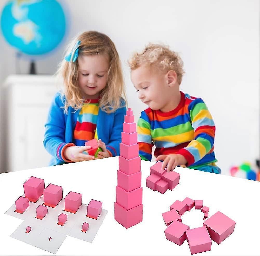 Rosa tornet | Trä rosa torn stapling block | Stapling Leksak Förskola ...