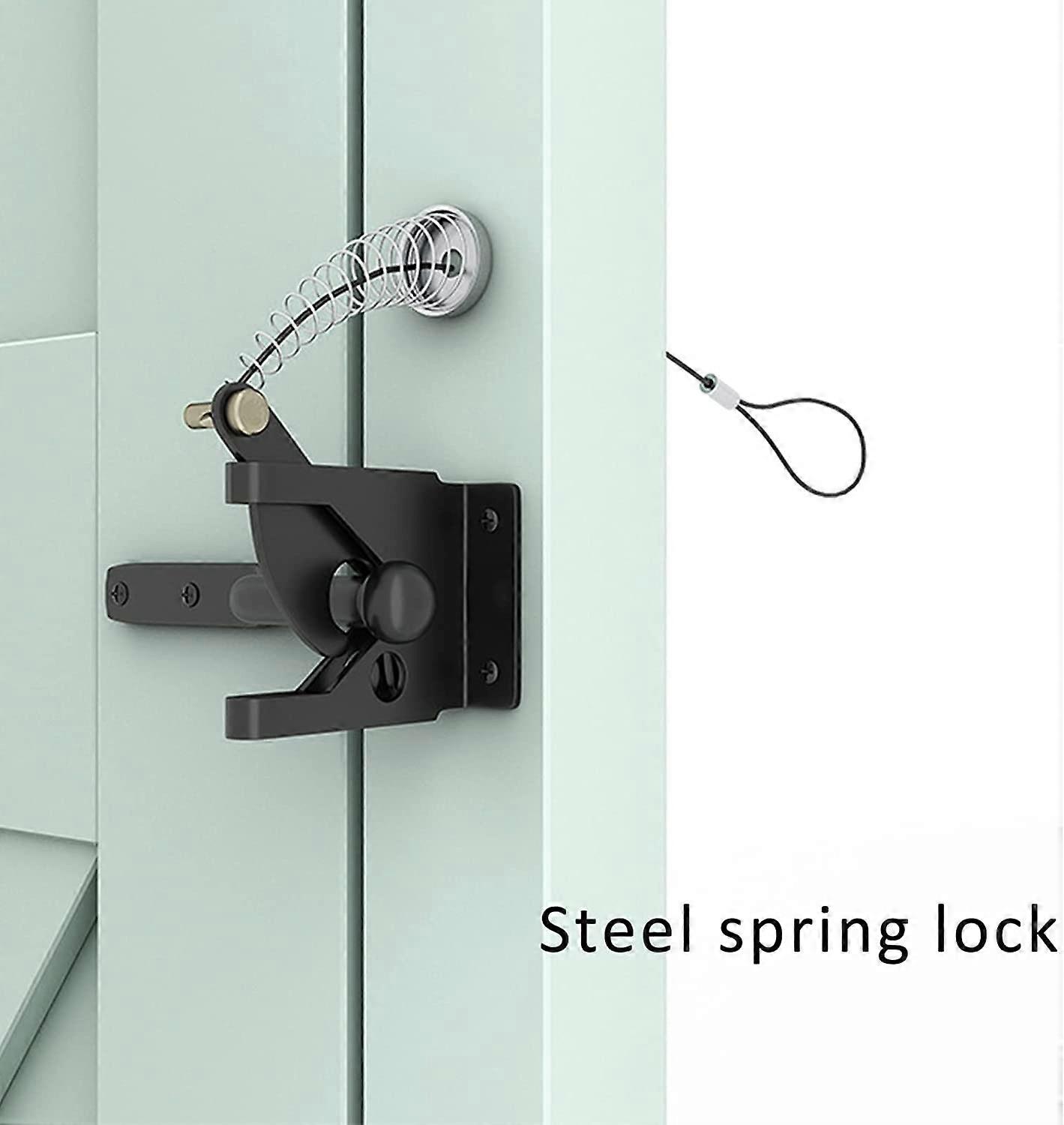 Garden Gate Latch, Automatic Gravity Latch Spring Iron Gate Lock, with ...