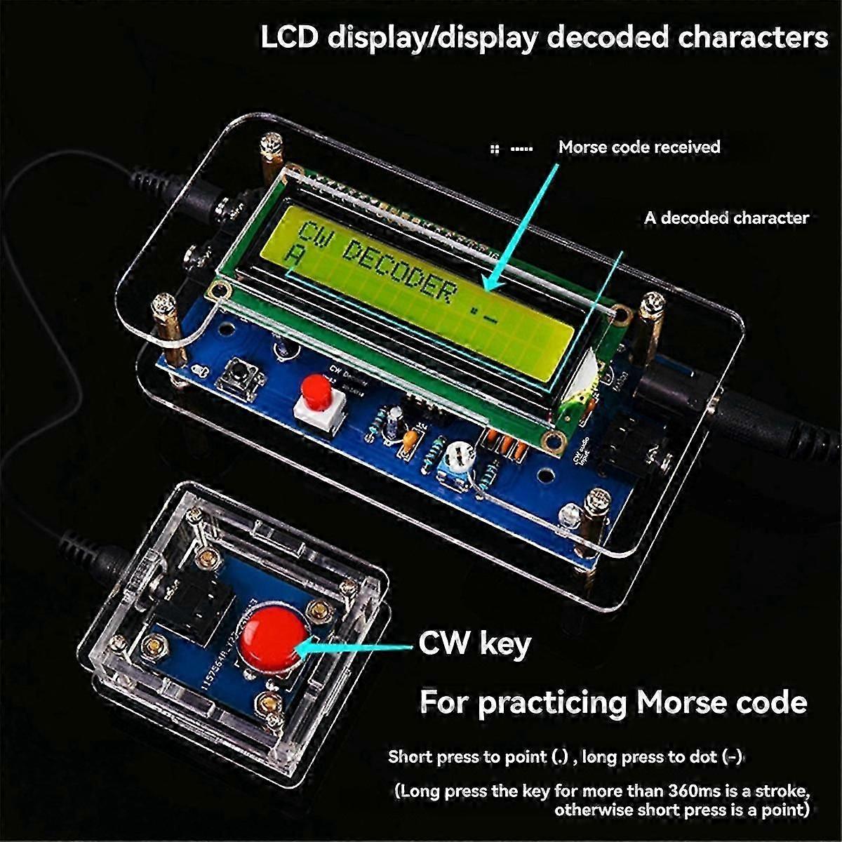 Cw Morse Code Decoder Bulk Circuit Board Wireless Transmitter Receiver Diy Welding Practice ...