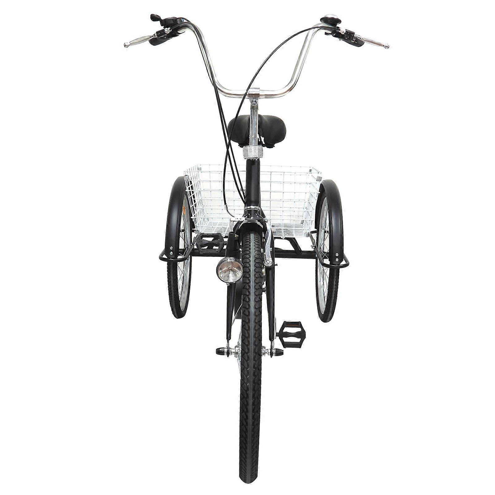 24 inch 6-speed Adult/Elderly Tricycle Height Adjustable 3-wheeled ...