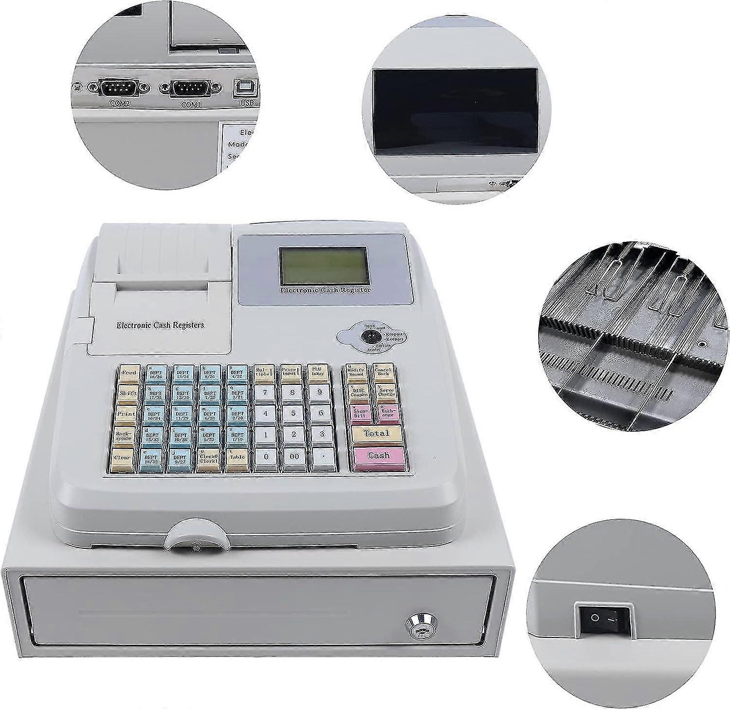Cash Register, Electronic Cash Register with Removable Cash Tray and ...