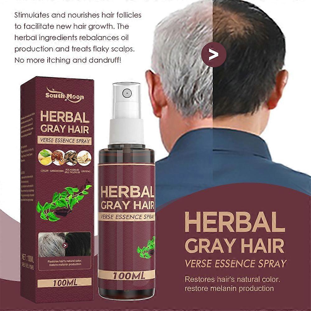 1-3X Herbal Gray Hair Care Spray, Polygonum Multiflorum And Herb ...