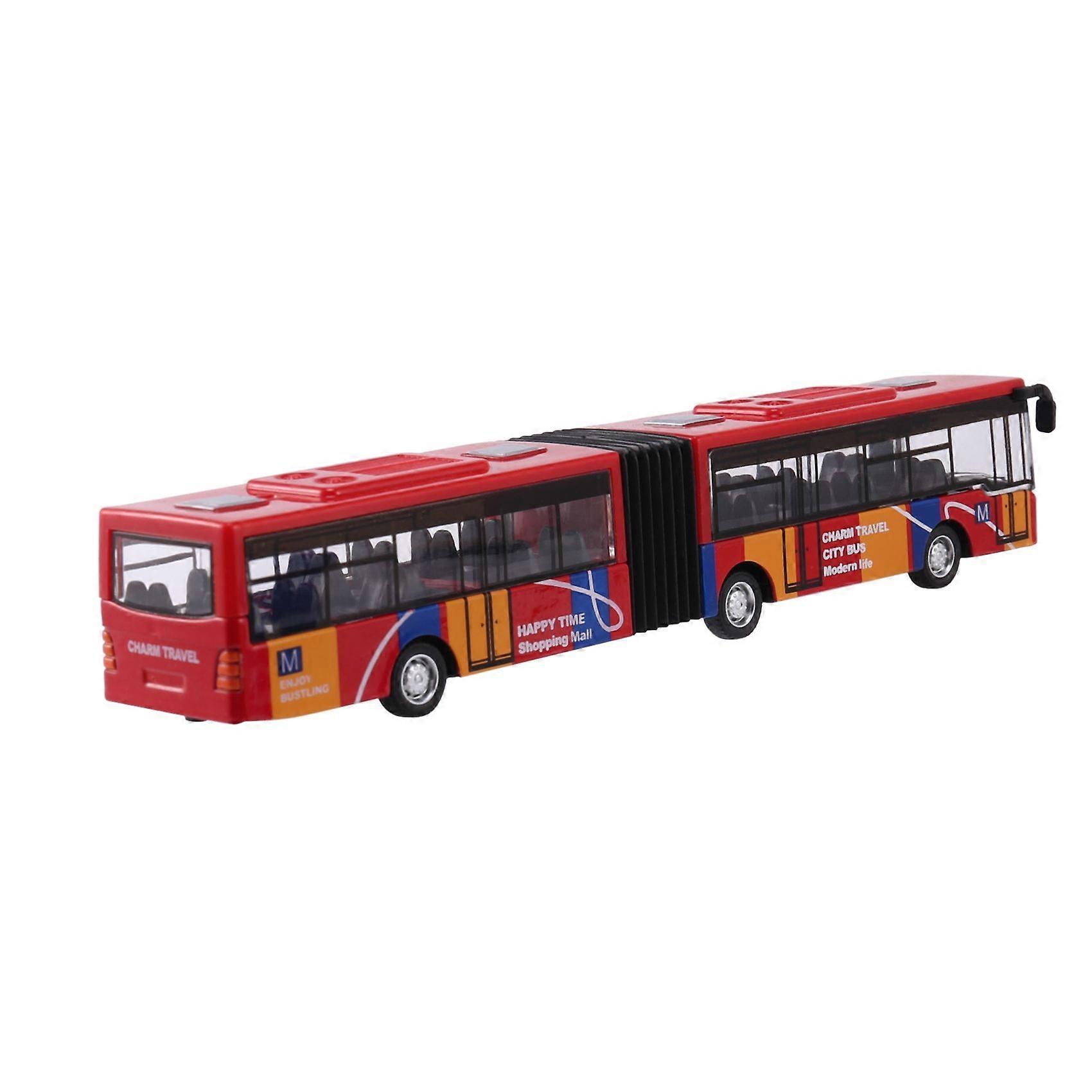 Children'S Model Vehicle Bus Car Toys Small Baby Pull Back Toys Red ...