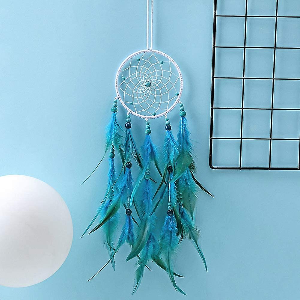 LED Dream Catcher, Handmade Traditional Blue Feather with LED String ...