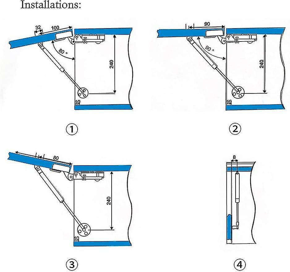 Gas Strut Lift Support, Hydraulic Gas Cabinet Door Lift, Compression ...