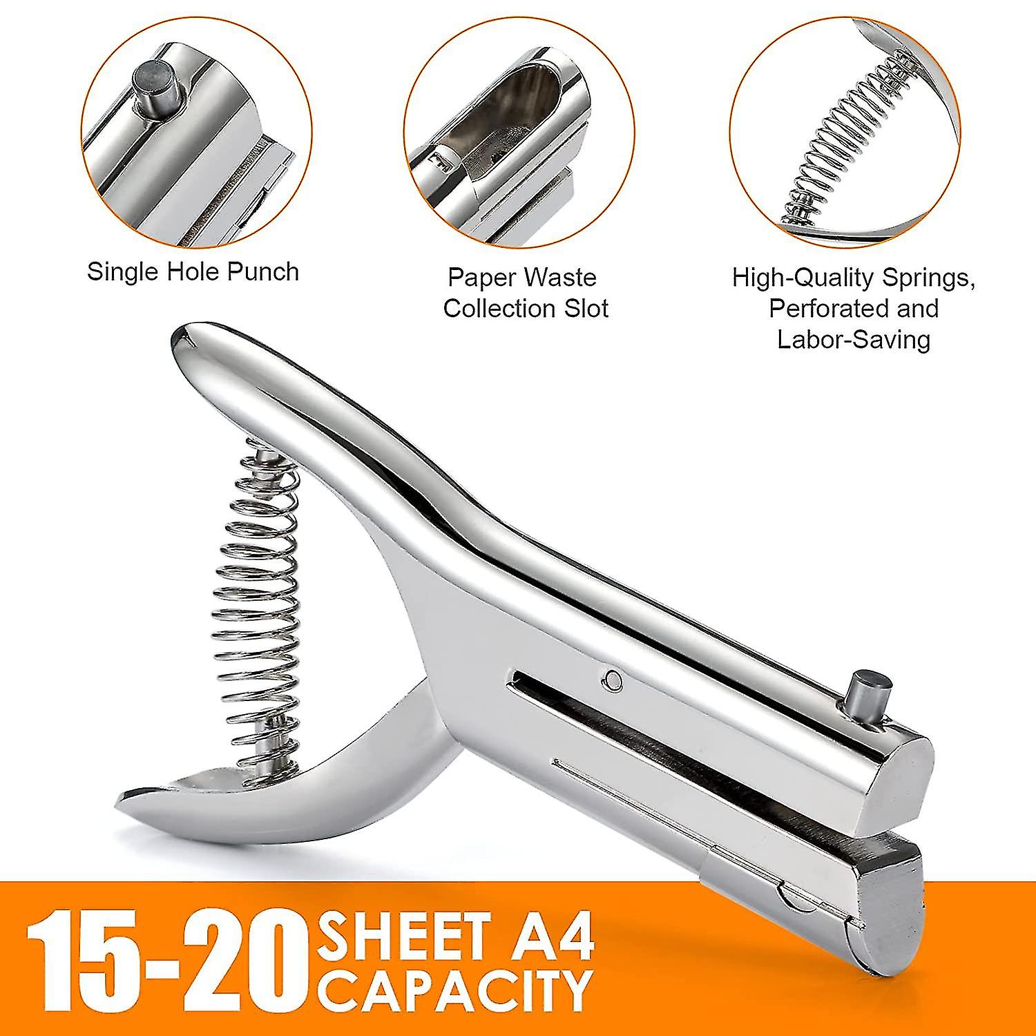 Hole Punch 1/4 Inch Single Hole Punch,heavy Duty Hole Puncher Single ...