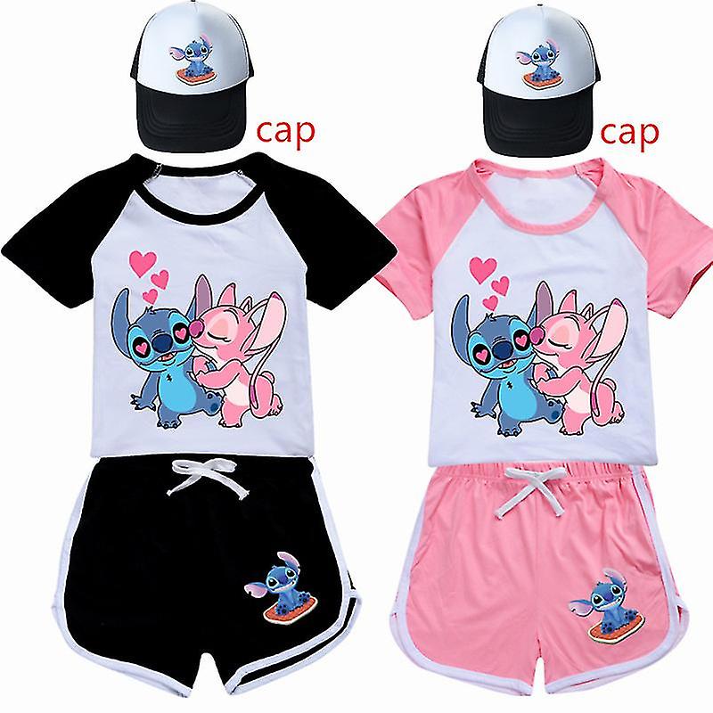 Lilo And Stitch Pajamas Set Summer Child Short Sleeve T Shirt Sleepwear ...