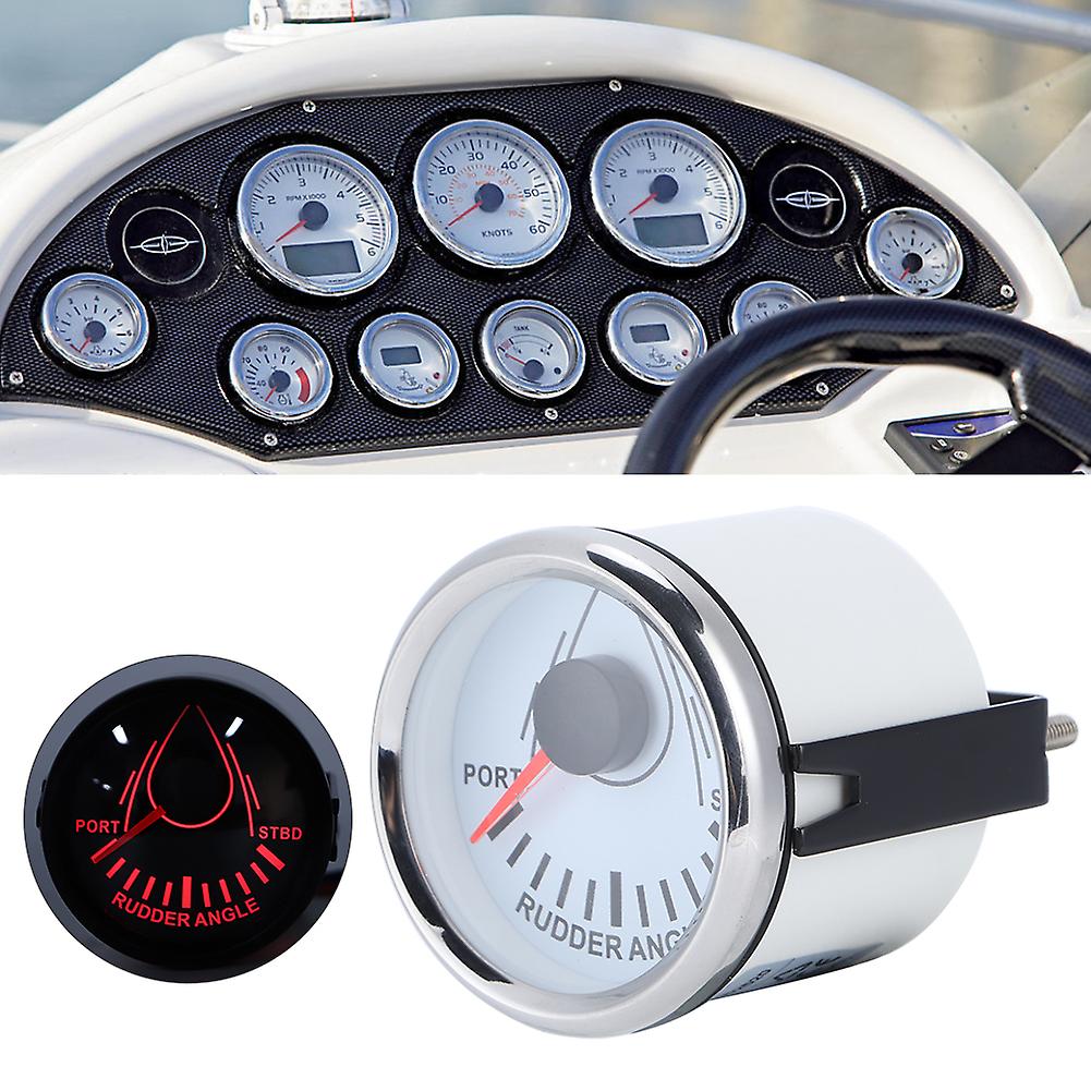 52mm Universal Boat Rudder Angle Indicator 0-190ohm Signal with Rudder ...