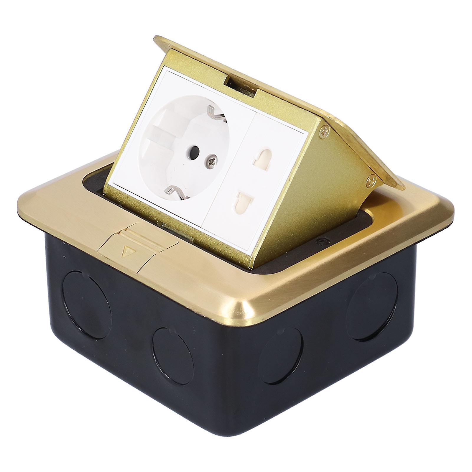 EU 16A Waterproof Brass Electrical Outlet with 2-Port Socket - Popup ...