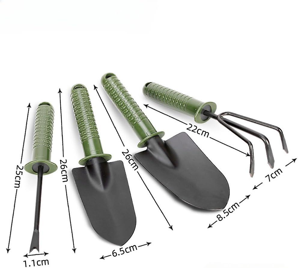 Garden Tool Set 4 PCS Gardening Tool Set with Non-Slip PP Grip Rake ...