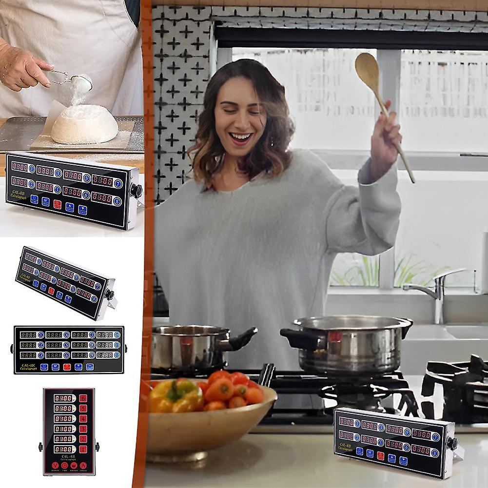 Commercial 8 Channels Digital Kitchen Timer, Stainless Steel ...