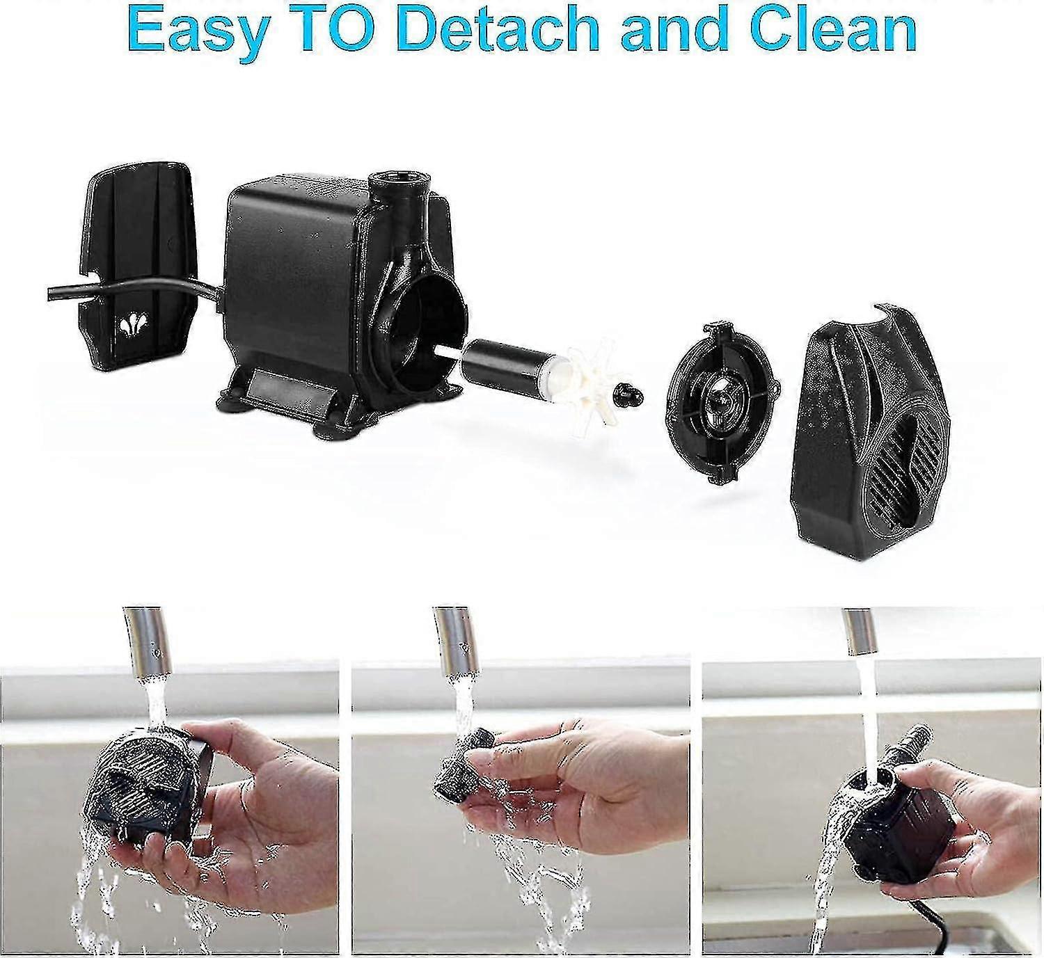 Submersible Pump, 1500L/H Aquarium Pump with Ultra-Quiet Design, 2m ...