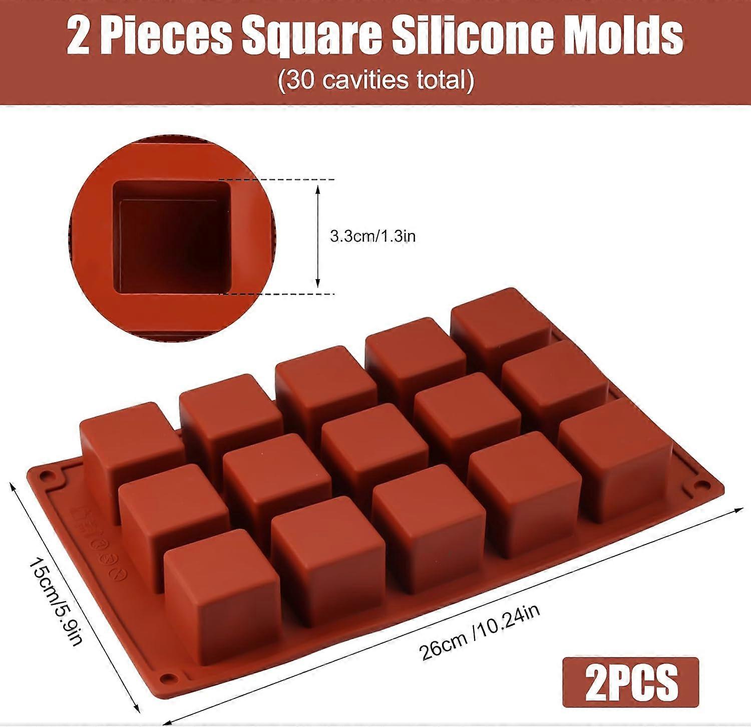 30 Cavity Cube Molds, Chocolate Molds, Silicone Molds, Baking, Silicone ...