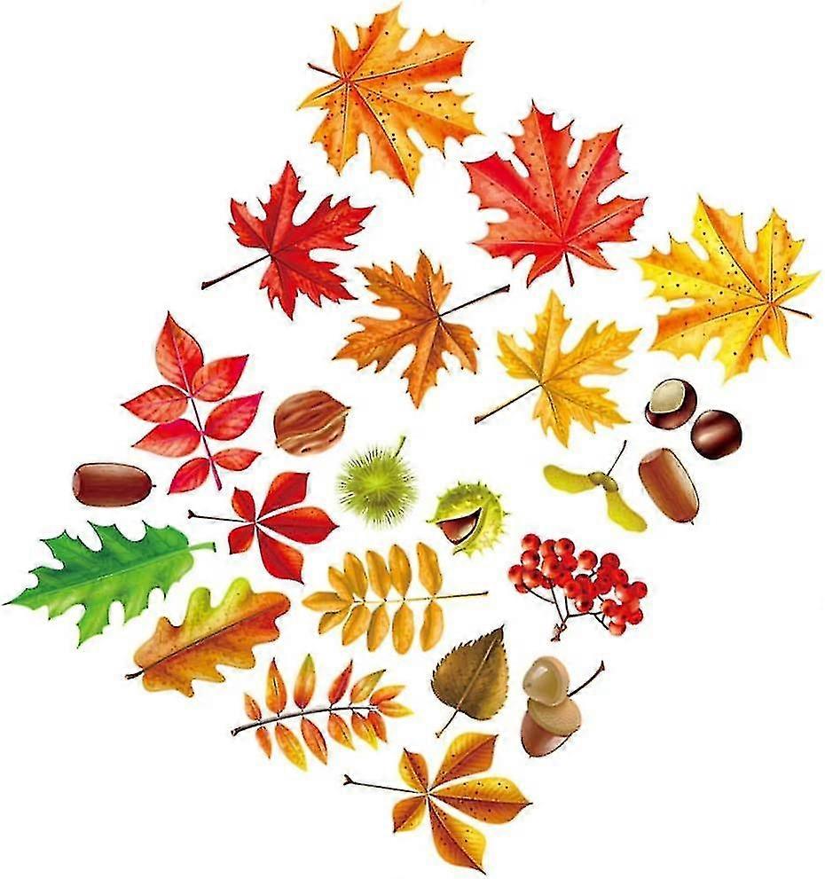 Fall Wall Decals Thanksgiving Stickers Leaf Autumn Leaves Decorations ...